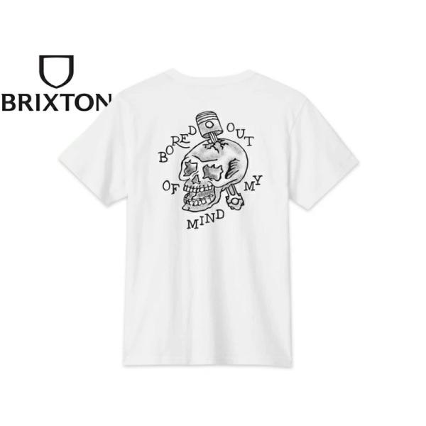DOLAN STEARNSやKENNY ANDERSON等所属でお馴染みのブリクストン。スカルモチーフのプリントロゴ。フロントとバックに落とし込んであります。Ｌサイズ　着丈約：72cm　身幅約：58cm