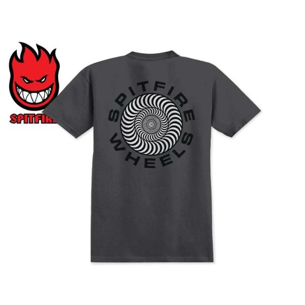 ☆憎めないロゴキャラクターが世界中で支持される人気ウィールブランド【スピットファイヤー】OG CLASSICのロゴがフロントにワンポイント。バックのもレトロな“CLASSIC 87′ SWIRL”ロゴ。L：着丈約77cm、身幅約55cm