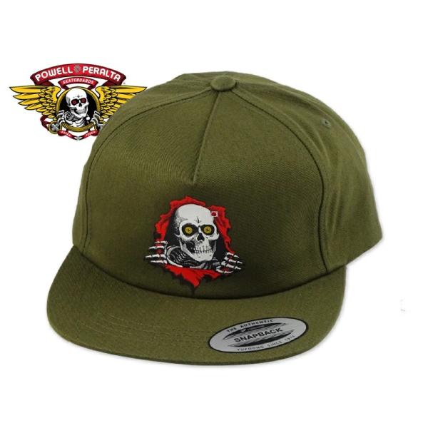 Powell-Peraltaの5パネルキャップ。フロントに名作リッパープリント。ボディーは形の良さに定評のあるFLEXFIT社製。SIZE　:　FREE SIZE