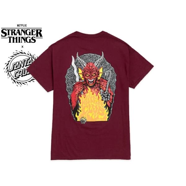 SANTA CRUZとSTRANGER THINGSまさかのコラボ。Stranger Thingsの世界観を融合させた唯一無二のアートワーク。L ： 着丈約73.5cm、身幅約54cmXL ： 着丈約76cm、身幅約58.5cm