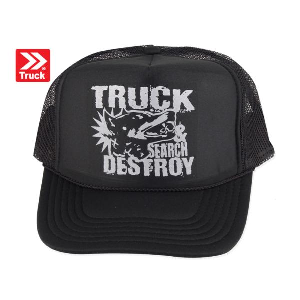 ☆大定番のアメカジメッシュキャップ【トラックブランド】です！ボディーは、OTTO社製で、雰囲気抜群のプリントが映えます！ツバ、前立て、点ポッチはウレタン素材。メッシュ部分はナイロン素材です。 　★サイズ　：　フリーサイズ、★素材　：　ポリエ...