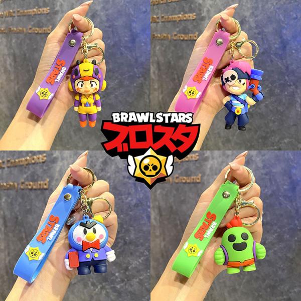 【ブロスタファン大注目！！】世界中で大人気のスマホゲーム『Brawl Stars(ブロスタ)』のキャラクターたちが立体キーホルダーになって登場！ぷっくりとした立体感＆ポップなカラーが可愛すぎる♪柔らかいPVC素材のミニフィギュアと、ゲームロ...