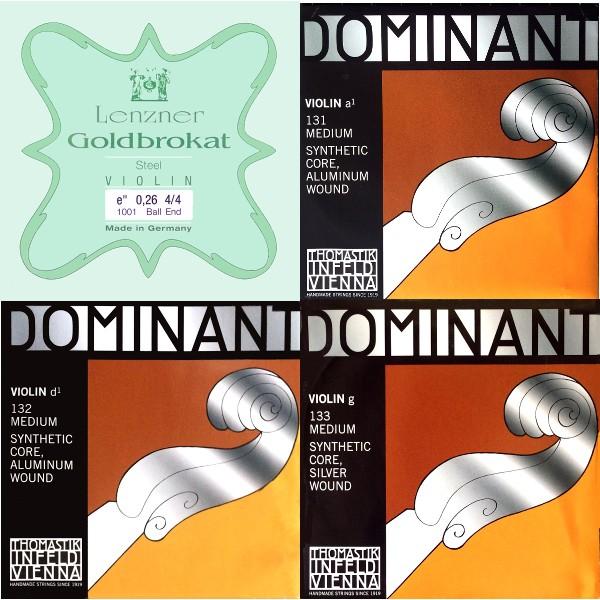 Goldbrokat E線の種類　ゲージ 　　　0.26 / 0.27 / 0.25　　End の種類　 Ball End / Loop EndDominant 弦 (Ball End)　A線　131　参考価格　2,530円 Synthet...