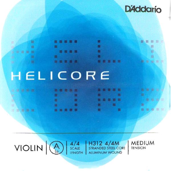 　ダダリオ社製のバイオリン弦 ヘリコアの　バイオリン用 第2弦 A線 H312 4/4 M です　ミディアムテンションの商品です　D’Addario　HELICORE　VIOLIN　A La　4/4 SCALE LENGTH　H312 4 ...