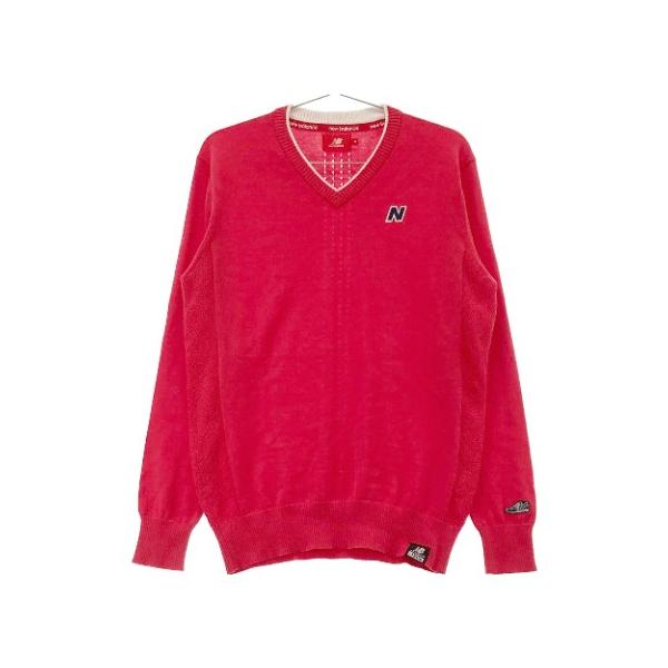 [商品管理番号]240101067610[ブランド]NEW BALANCE GOLF ニューバランスゴルフ[アイテム]Vネックニットセーター[モデル・品番][表記サイズ]5[実寸]肩幅：42cm / 身幅：51.5cm / 着丈：65cm ...