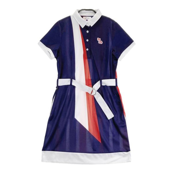 [商品管理番号]240101278616[ブランド]EFFICACE エフィカス[アイテム]半袖ポロ ワンピース[モデル・品番][表記サイズ]2[実寸]肩幅：33.5cm / 身幅：44.5cm / 着丈：87cm / 袖丈：17.5cm[...