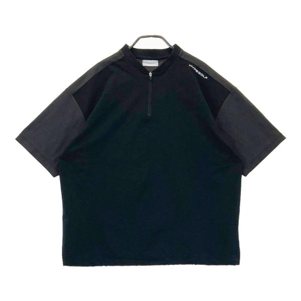 [商品管理番号]240101551000[ブランド]HYPEGOLF ハイプゴルフ[アイテム]異素材切替 ハーフジップ半袖Tシャツ[モデル・品番]HYM-22080[表記サイズ]M[実寸]身幅：57.5cm / 着丈：64.5cm / 裄丈...