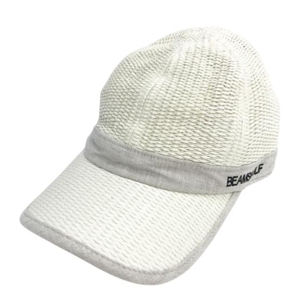 [商品管理番号]240101564945[ブランド]BEAMS GOLF ビームスゴルフ[アイテム]リネン切替 ストロー風キャップ[モデル・品番][表記サイズ]56〜58cm[実寸][状態ランク]A-[状態][付属品]
