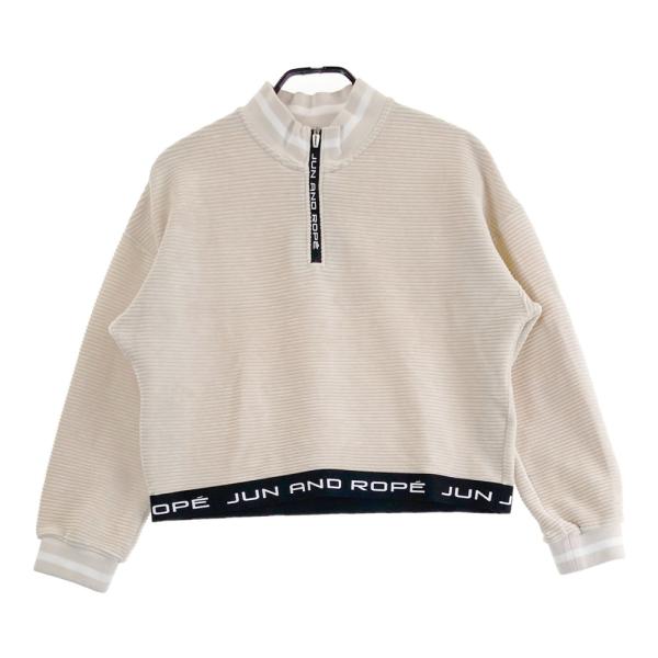 [商品管理番号]240101582063[ブランド]JUN&amp;ROPE ジュン アンド ロペ[アイテム]ハーフジップ 長袖 スウェットトレーナー[モデル・品番][表記サイズ]L[実寸]身幅：56.5cm / 着丈：49cm / 裄丈：...