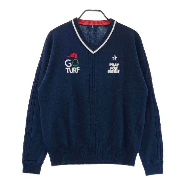 [商品管理番号]240101631616[ブランド]MUNSING WEAR マンシングウェア[アイテム]ウール混 Vネック ニットセーター[モデル・品番]XJWML404[表記サイズ]LL[実寸]肩幅：43cm / 身幅：56.5cm /...