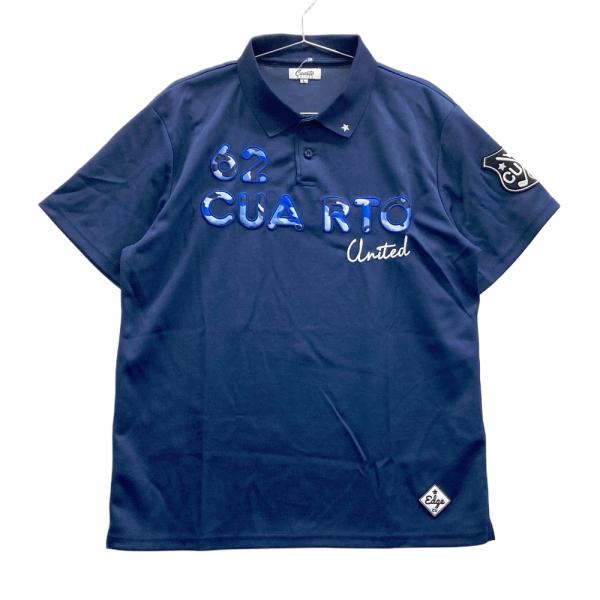 [商品管理番号]240101652994[ブランド]CUARTO UNITED クアルトユナイテッド[アイテム]半袖ポロシャツ ワッペン[モデル・品番][表記サイズ]L[実寸]肩幅：46.5cm / 身幅：56.0cm / 着丈：69.5c...