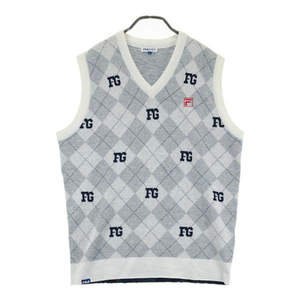 [商品管理番号]240101665307[ブランド]FILA GOLF フィラゴルフ[アイテム]Vネック ニットベスト ウール混[モデル・品番]MO4CM800[表記サイズ]L[実寸]肩幅：41.5cm / 身幅：55cm / 着丈：65....