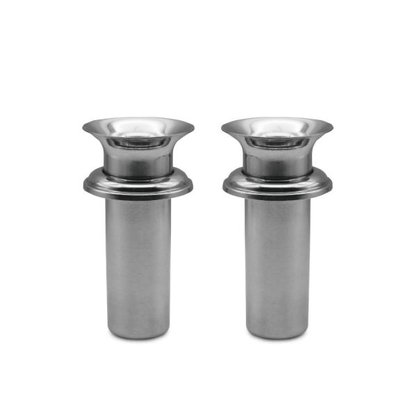 花立 お墓用 ステンレス製 1対2本セット C-39お墓用の花筒1対(2本)セット ステンレス製取付けの際は、直径40mm、深さ85mm以上の穴があることを確認下さい。1セットは2本組み(1対)です。画像にあります御影石の花立ては付属してお...