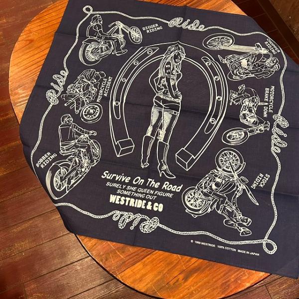 WESTRIDE（ウエストライド）SURVIVE BANDANA(バンダナ)ウエストライドらしいプリントデザインのバンダナです。日常使いとしてはもちろん、コーディネートのアクセントとしてもお使い頂けます。使い込むことで風合いも増します。コレ...