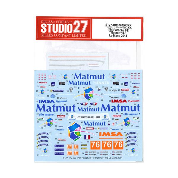 ■商品の説明■製品名称 1/24スケール ポルシェRSR "Matmut" #76 Le Mans 2014 デカール定価 \2,640(税込み)製品種別 デカール製品番号 ST27-DC1065製品説明 1/24 ポルシェ911 GT3R...