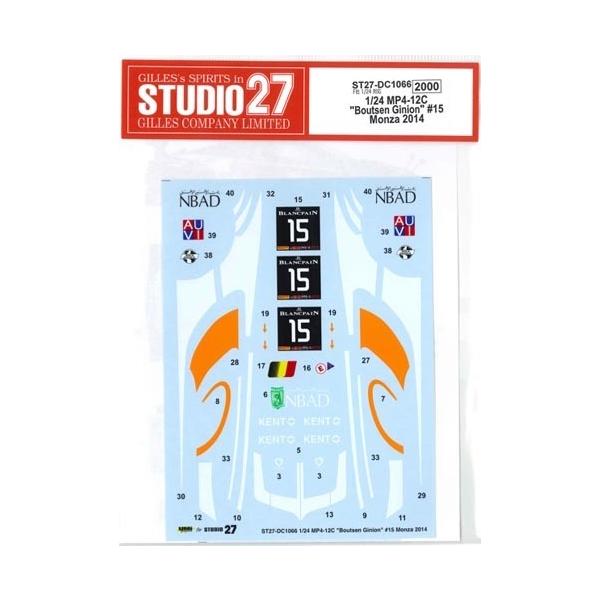 ■商品の説明■製品名称 1/24スケール MP4-12C "Boutsen Ginion" #15 Monza 2014デカール定価 \2,200(税込み)製品種別 デカール製品番号 ST27-DC1066製品説明 フジミ社1/24 McL...