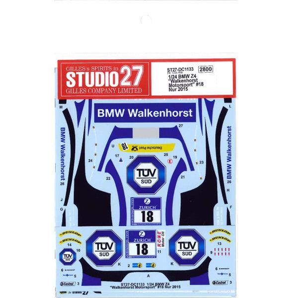 ■商品の説明■製品名称 1/24スケール BMW Z4 "Walkenhorst Motorsport" #18 Nur 2015デカール定価 \3,080(税込み)製品番号 ST27-DC1133製品説明 フジミ社1/24 BMW Z4 ...