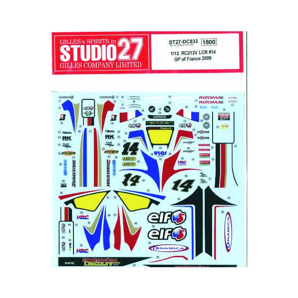 ■商品の説明■製品名称 1/12スケール LCR RCV212 #14 フランス 2009デカール定価 \1,980(税込み)製品種別 オリジナルデカール製品番号 ST27-DC832製品説明 タミヤ社 1/12 RC211V対応のシルクス...