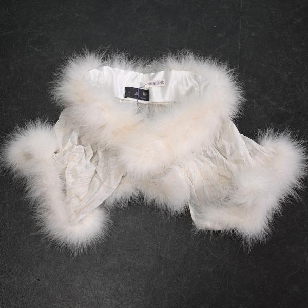 振袖用ショール/フェザーショール/マラボーショールポリエステル100％中国製