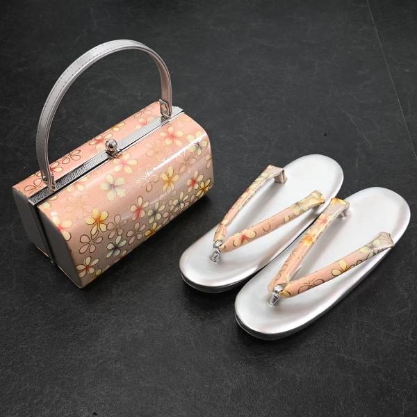 草履バッグセット/LLサイズ/25~25.5cm/※ケース（箱）が痛んでおります。傷が多くなっております。※Webページにつき現物とは色が異なる場合があります。あらかじめご了承ください。