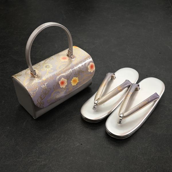 草履バッグセット/Lサイズ/24~24.5cm/※ケース（箱）が痛んでおります。※Webページにつき現物とは色が異なる場合があります。あらかじめご了承ください。