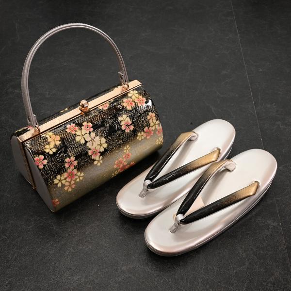 草履バッグセット/Lサイズ/24~24.5cm/※ケース（箱）が痛んでおります。※Webページにつき現物とは色が異なる場合があります。あらかじめご了承ください。