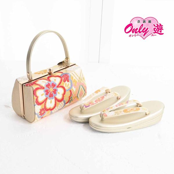 【発売日：2020年11月05日】草履バックセット/西陣帯地/振袖/Sサイズ/21.5〜22ｃｍ※Webページにつき現物とは色が異なる場合があります。あらかじめご了承ください。