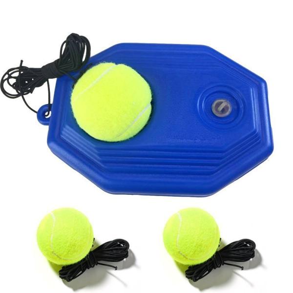 ■商品紹介■テニスの自主練用に1人でもできる練習器具です。お得なボール3個付きのセットとなっております。■セット内容：　　台座×1・紐付きボール×3■サイズ：　台座：縦：約14cm・横：約20cm・厚さ：約5cm<　ボール：直径：約6...