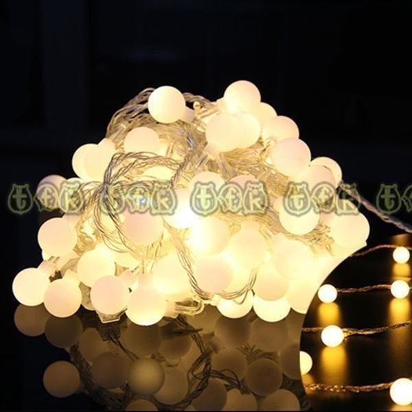 10メートル100pcs の古典的な小さなボールライトストリングです、屋外防水、結婚式や、クリスマスパーティーや　ホームパーティーに適です、　家装飾や　花、花輪、庭、ホテル、バー、学校、ショッピングモールなどの装飾としても適切です。　ストリ...