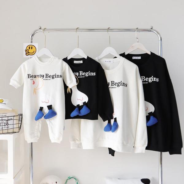 リンクコーデや子供とお揃いコーデが楽しい♪程よいオーバーサイズでシンプルながらファッション感たっぷり！着心地も快適。家族揃いで幸せ感たっぷり！家族旅行、撮影、運動会、お出かけに注目されるに間違いなし。結婚記念日、誕生日、お祭り、イベントなど...