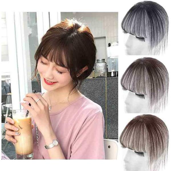 この商品について前髪ウィッグ 総手植 つけ毛 自然 白髪隠し かつら素材：100%人毛総手植え (一本一本手植えを施した、ふんわり根元の自然な前髪ウィッグです)固定用クリップ1個、しっかり固定、長時間つけても落ちません商品写真はできる限り実...