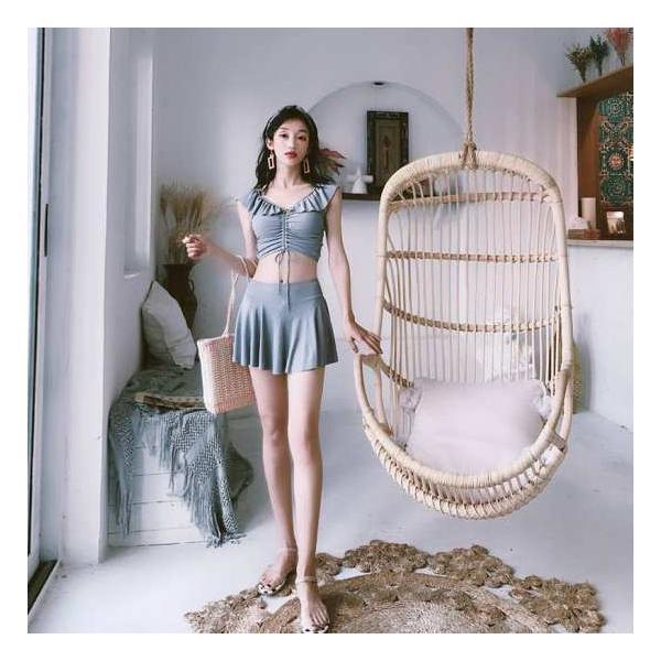 水着 ビキニ セット 水着 体型カバー 水着 ビキニ スカート付き 水着 スカート 水着 フリル 水着 韓国 水着 水着 40代 M.L.XL.商品コード：5205633商品説明甘すぎないフリルが大人女子にぴったりなビキニタイプのスイムウェ...