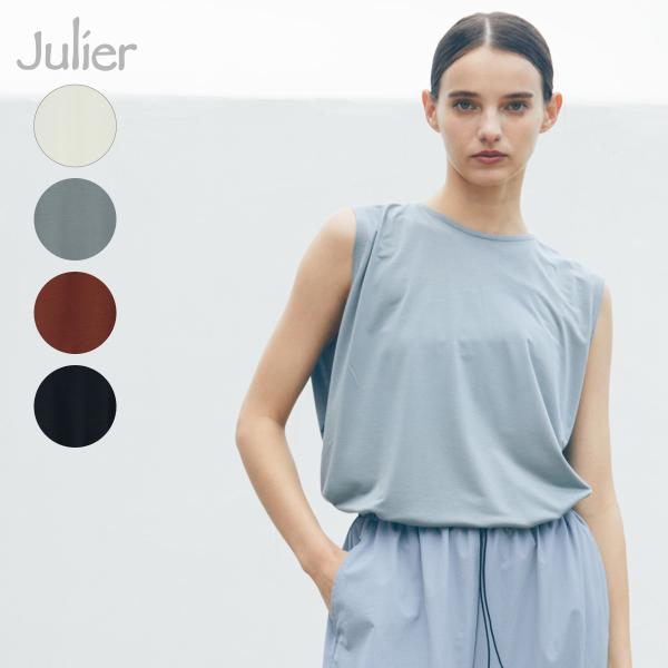 滑らかで柔らかな上質素材が心地よいノースリーブトップス。サイドのタックによる絶妙なカッティングが、ショルダーラインと二の腕を美しく見せてくれます。長めの着丈でお尻をカバーしつつ、裾が広がりすぎないためインスタイルもすっきり。後ろネックの緩や...