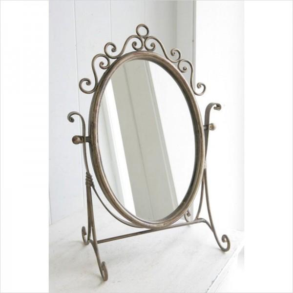 [商品説明]【メーカー在庫品の為ご注文時に完売の際は次回入荷時期のご案内となります。お急ぎの際はお問い合わせください】上部のカールデザインや猫脚のようなスタンドがエレガントな卓上ミラー置いておくだけでクラシカルな雰囲気になるミラーは気分が高...