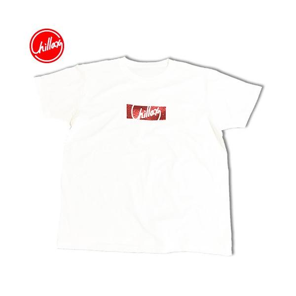 RHC Ron Herman (ロンハーマン): Chillax Box ラメ ロゴ Tシャツ（レッド）※こちらの商品はネック部分のネームはございませんが、正規品となります。ボディーは薄手のUSA製、日本ならではの技術で施されたラメプリント...