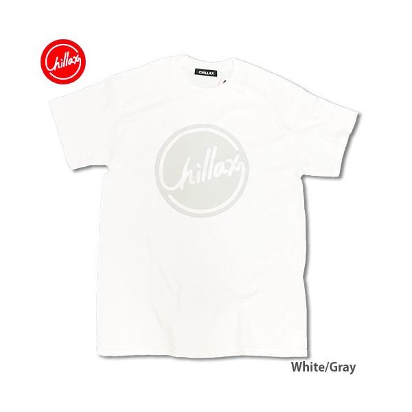 RHC Ron Herman (ロンハーマン):  Chillax Circle ロゴ Tシャツ（ホワイト/グレー）Size : S(着丈68/肩幅43/身幅46/そで丈17cm)M(着丈70/肩幅46/身幅49.5/そで丈18.5cm)L...