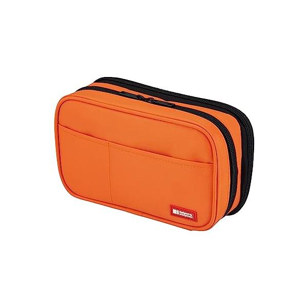 ダブル橙/ダブル/A7555-4・Color:橙Size:ダブル・パッケージ個数:1・【ペン収容本数】25本程度(ペンの種類によって変わります)・【特長】見開き式/ブックタイプ・【ポケット】閲覧しやすいスイングポケット・【サイズ】縦120×...