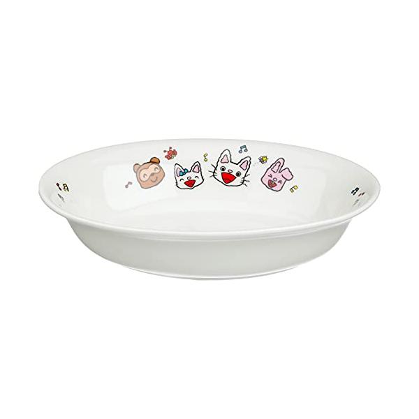 カートゥーンホワイト/18cm/820114・PatternName:10.カレー皿・パッケージ個数:1・商品サイズ:約18×13×4cm・商品重量:0.26kg・素材:磁器