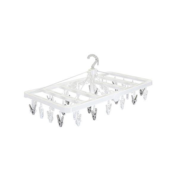 洗濯ハンガー32ピンチホワイト/65.5×34×28cm（展開時）/25276・Style:洗濯ハンガー32ピンチ・パッケージ個数:1・浴室乾燥機対応。（外干しもできます。）熱に強く丈夫なポリカーボネートフック使用。・フック部にカモイフック...