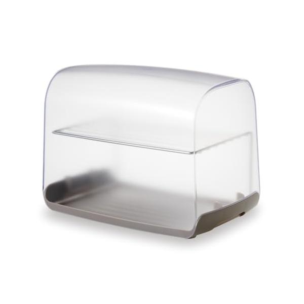 グレー/約30×17.5×22cm/I-604・Color:グレー・パッケージ個数:1・サイズ:約30×17.5×22cm・商品重量:820ｇ・材質:カバー/AS樹脂、トレー/スチロール樹脂、ラック/ステンレス・原産国:日本