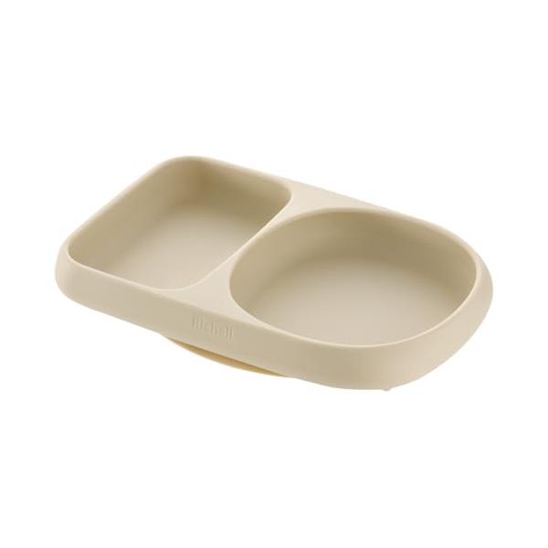 プレートベージュ/24×15.3×3.5cm/120667・Color:ベージュStyle:プレート・対象月齢/7カ月頃〜・サイズ/24×15.3×3.5H(cm)・容量/小：320mL 大：440mL・電子レンジOK・食器洗い乾燥機OK