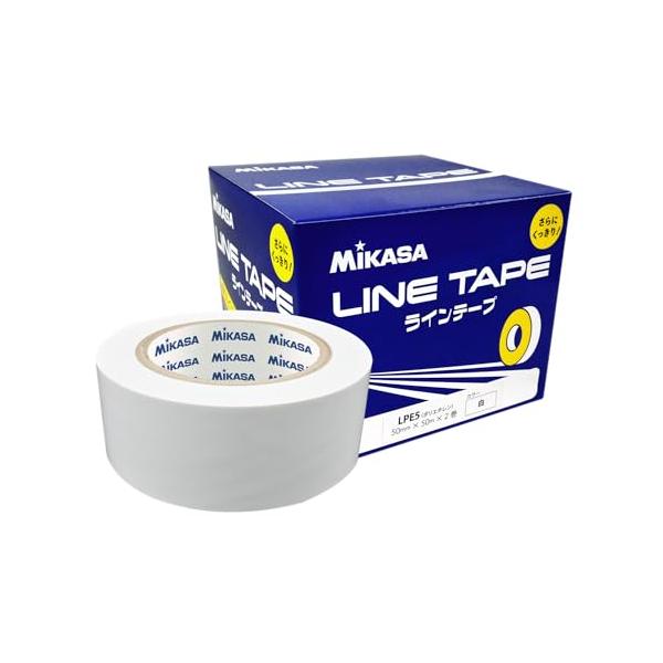 ホワイト/幅50mm×長さ50m×2巻入/LPE5-W・パッケージ個数:1・カラー：ホワイト、材質：ポリエチレン・サイズ：幅50mm×50ｍ×2巻入・直線用：白色が際立ち、遠くからでもラインが見えやすい。・手軽に切れる専用カッター付き・バレ...