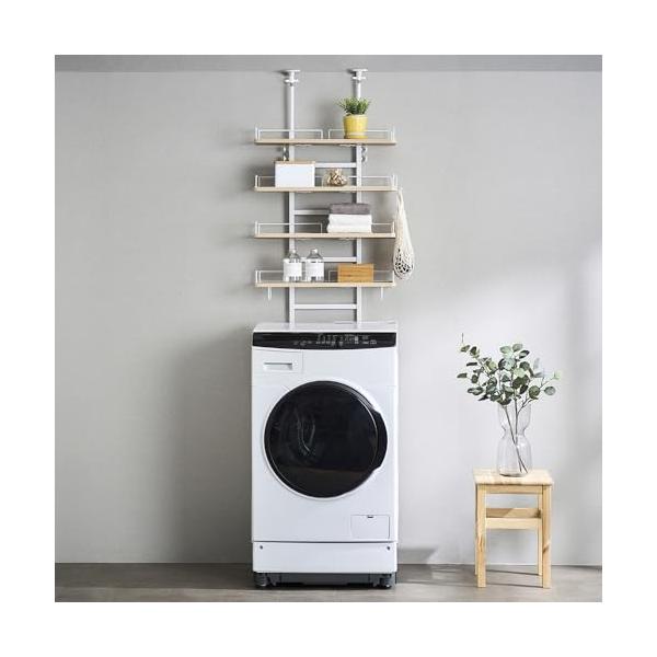 突っ張り棒タイプホワイト/60×27.5×197.5〜264.5cm/TLR-4・Color:ホワイトStyle:突っ張り棒タイプ・パッケージ個数:1・商品サイズ（cm）：幅約60×奥行約27.5×高さ約197.5〜264.5・床面〜天井の...