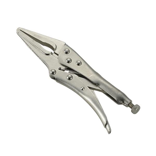 シルバー/ロングノーズ 165mm/4907052212428・Size:165mm・パッケージ個数:1・クランプ・ペンチ・プライヤーとして・つかむ・まわす・固定するがこれ1本・調整ネジ付き