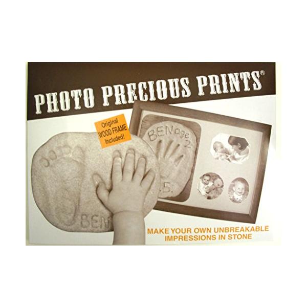 木目調ブラウン/-/PPS004・パッケージ個数:1・粘土にお子さまの手形・足形が残せる、メモリアル商品です。・写真を一緒に飾ることができます。・使用粘土制造宝宝手脚印?留念。木框内可以一起装相片。・[セット内容・付属品] 木製フレーム、ボ...