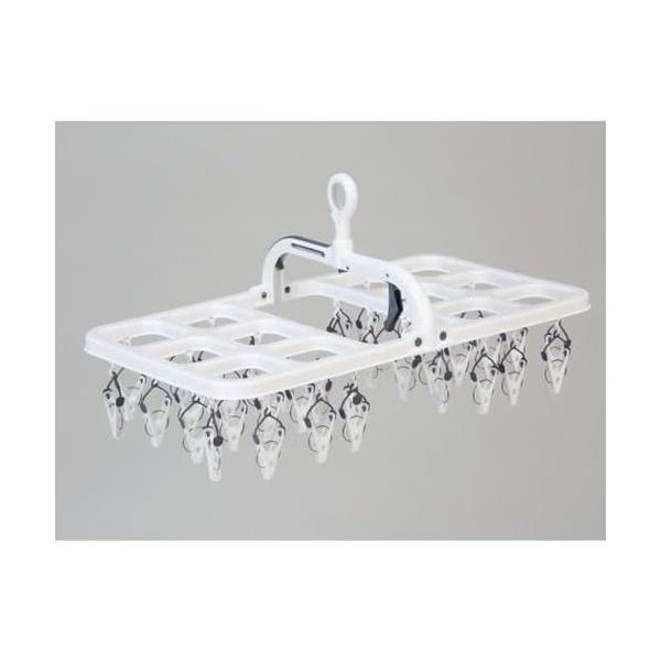 取り込みやすい40ピンチホワイトグレー/40ピンチ/OP-14・パッケージ個数:1・サイズ:幅62×奥行34×高さ31cm・引っ張るだけで取り込めて、「室内干し」も出来る・高い位置・低い位置に干せるハンドル付きです。・ドア等で室内干しが出来...