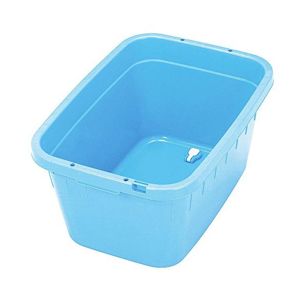 角型タライブルー/62L/799・パッケージ個数:1・材質:本体:ポリプロピレン・水抜き栓:ポリエチレン・容量:60L・製品重量:1.84kg・外寸 :660×470mm 深さ:330mm・角型は無駄なスペースを取りにくく使い勝手も抜群です...