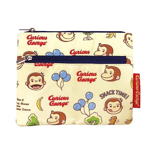 2段ポーチバナナワッペン/W19×H15cm/K7533・パッケージ個数:1・サイズ：W19×H15cm・材質：ポリエステル・生産国：中国