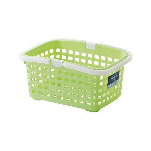 グリーン/Pack of 1/F2597・Size:Pack of 1・パッケージ個数:1・商品サイズ（約）:幅22.2×奥行き30.6×高さ15cm、材質:ポリプロピレン、製造国:日本・小物収納に便利なミニバスケット。・ハンドル付きで持ち...