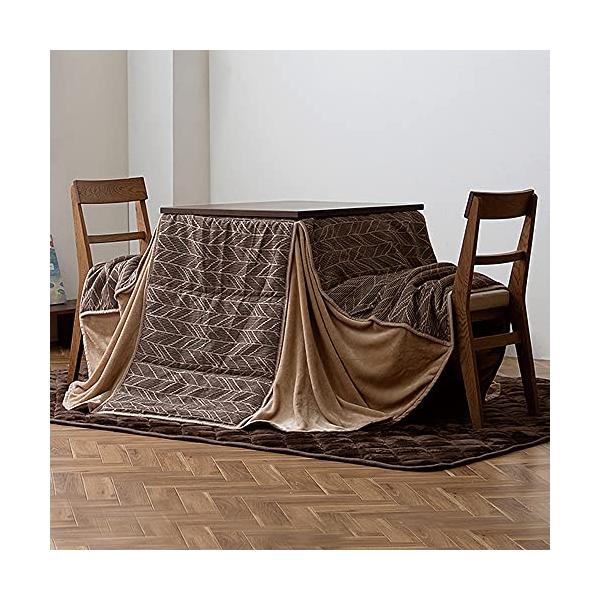 おしゃれ北欧ブラウン/長方形:240×220cm/KKBJ-2422・Size:長方形:240×220cmColor:ブラウンPatternName:こたつ掛け布団・パッケージ個数:1・商品サイズ（cm）：幅約240×奥行約220（ハイタイ...